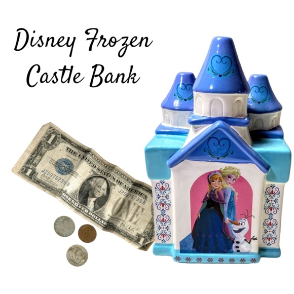 Disney | Other | Disney Frozen Blue Pink White Castle Elsa Anna Olaf ...